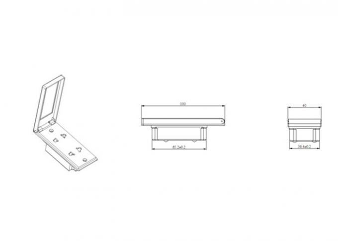Double Shaver Electric Power Sockets For Mirror , Embedded Standard ...