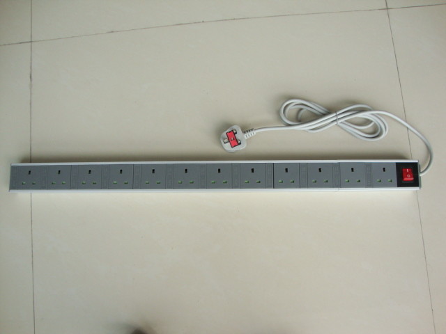 Slim 12 Jack Multi Plug Extension Cord With On Off Switch / Extra Long Cord