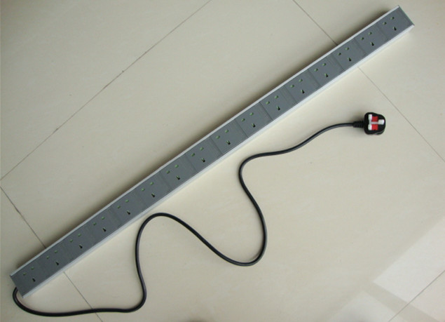 12 Way Electric European Power Strip , Slim Multi Receptacle Electrical ...
