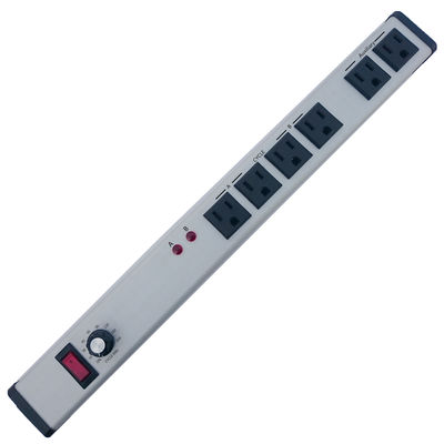 Aluminum Alloy Adjustable Timer Power Outlet PDU Power Bar With Six Way