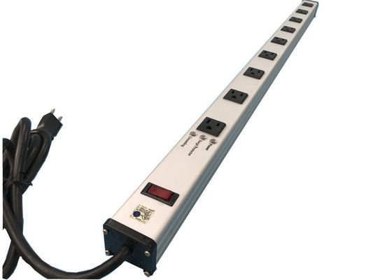 9 Outlet Thin Power Strip With On Off Switch , Surge Protector Power ...