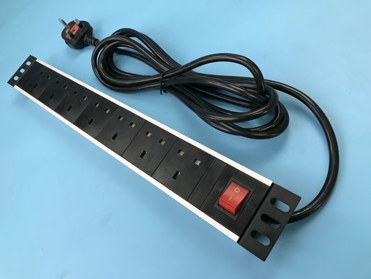 250V 6 UK Jack Multiple Outlet Power Bar With 2m Cable Smart Six ...
